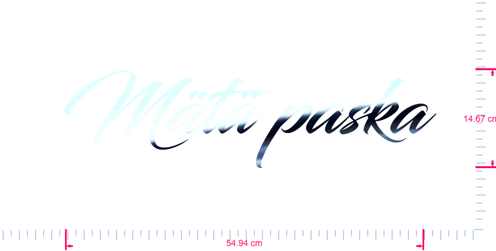 Text Mätä paska Vinyl custom lettering decall/14.67 x 54.94 cm/ Mirror ...