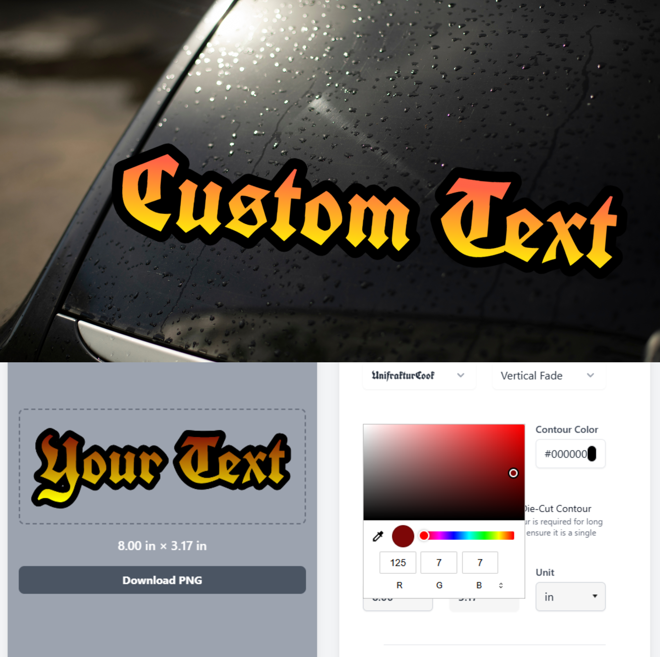 Custom Text Full color Cut Sticker Designer – stickyart