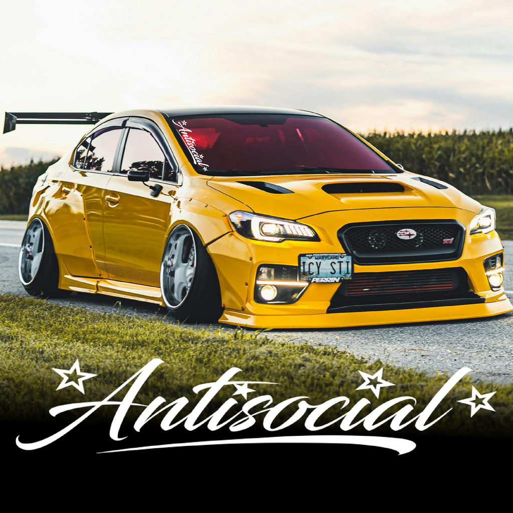 Antisocial car banner decal – stickyart