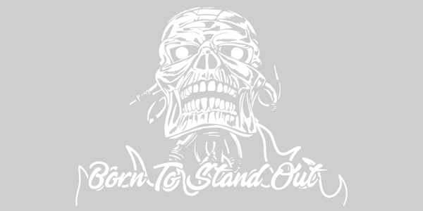 Born To Stand Out skull -Rear Windshield decal sticker – stickyart