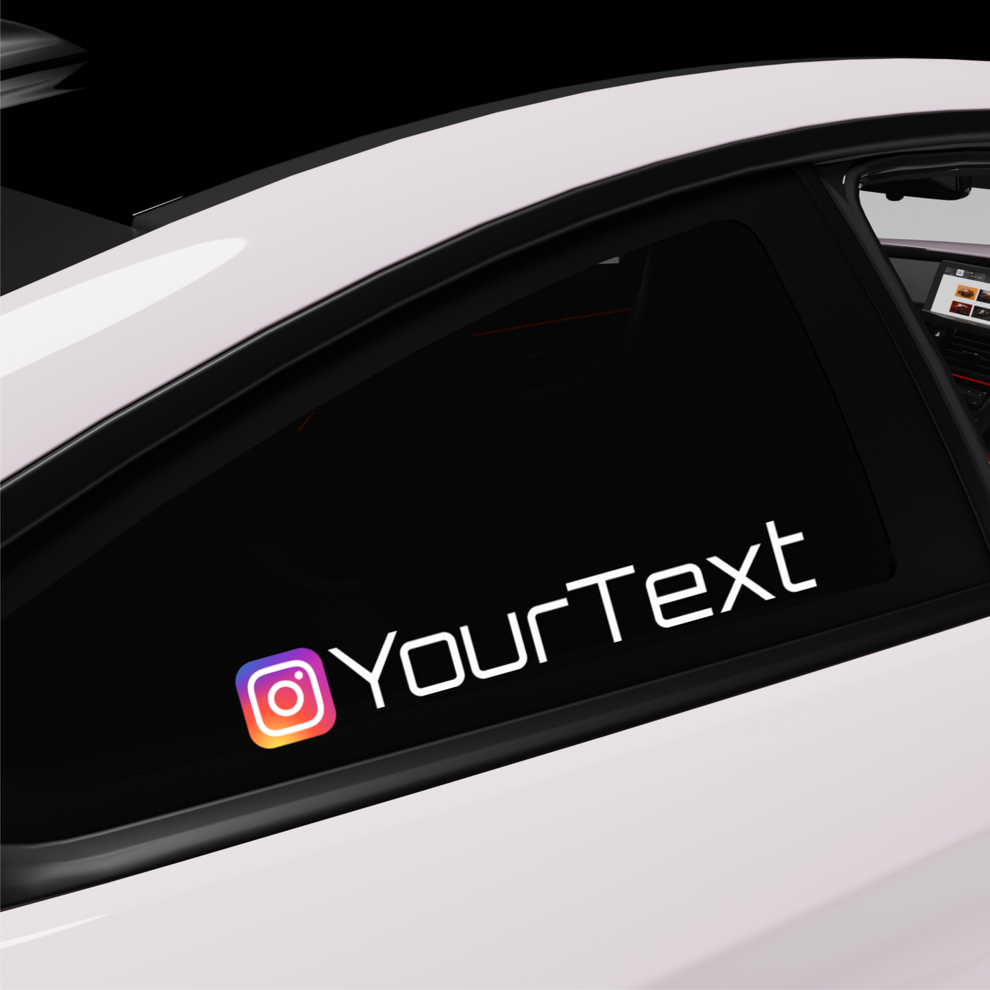 Instagram Name Custom Text Sticker Colorfull - Any logo Decal – stickyart