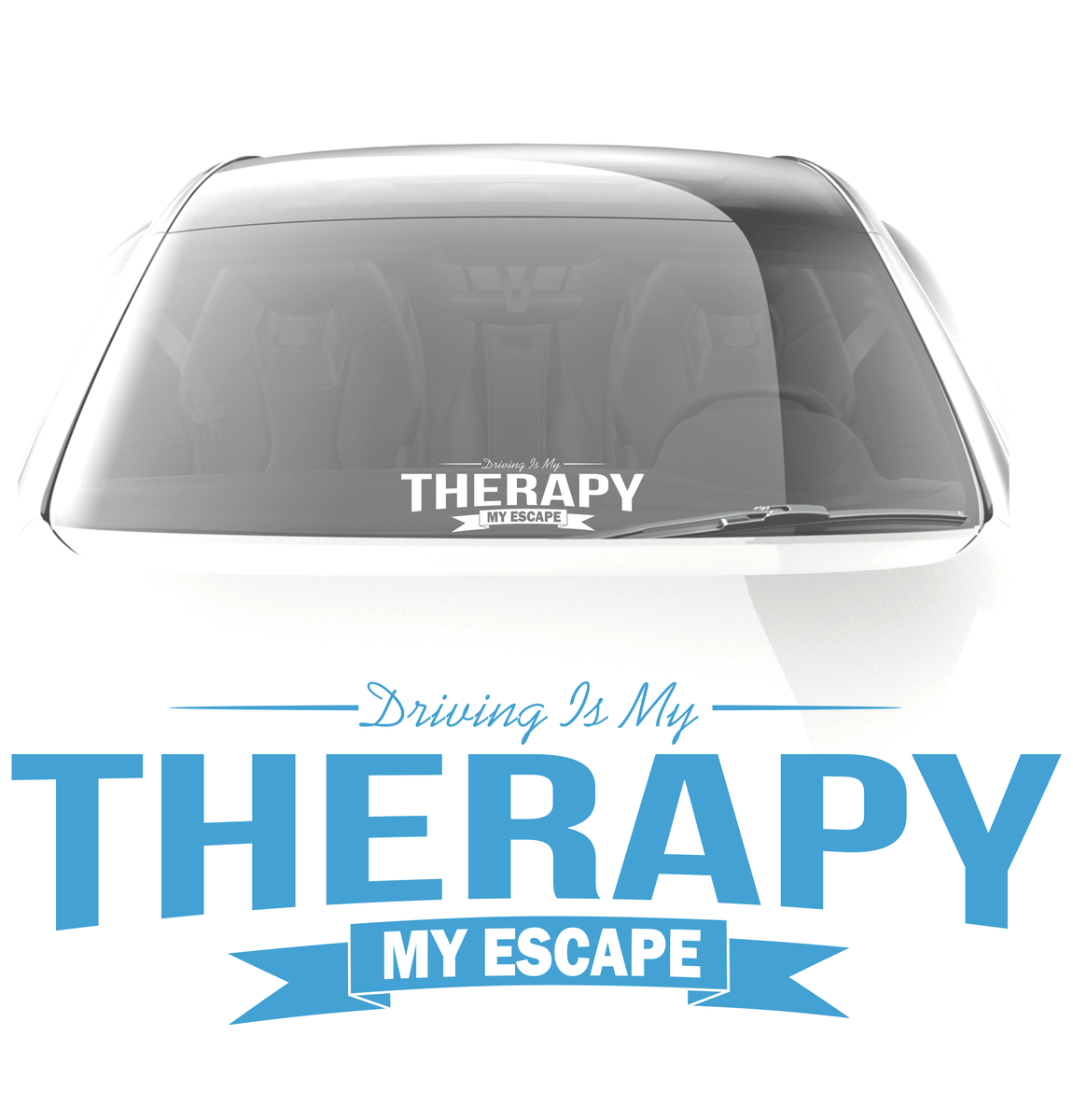 Driving Is My Therapy Decal – stickyart