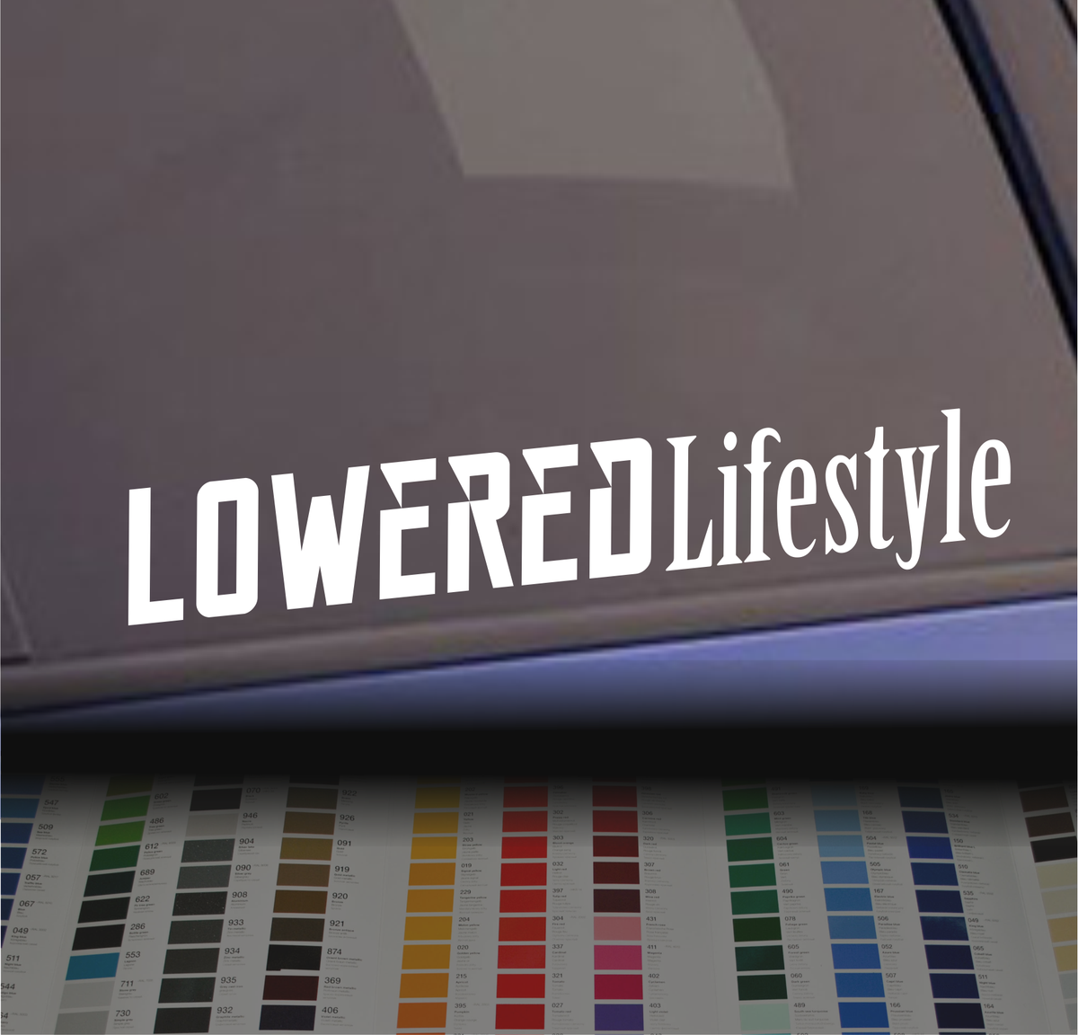 Lowered Lifestyle sticker banner decal – stickyart
