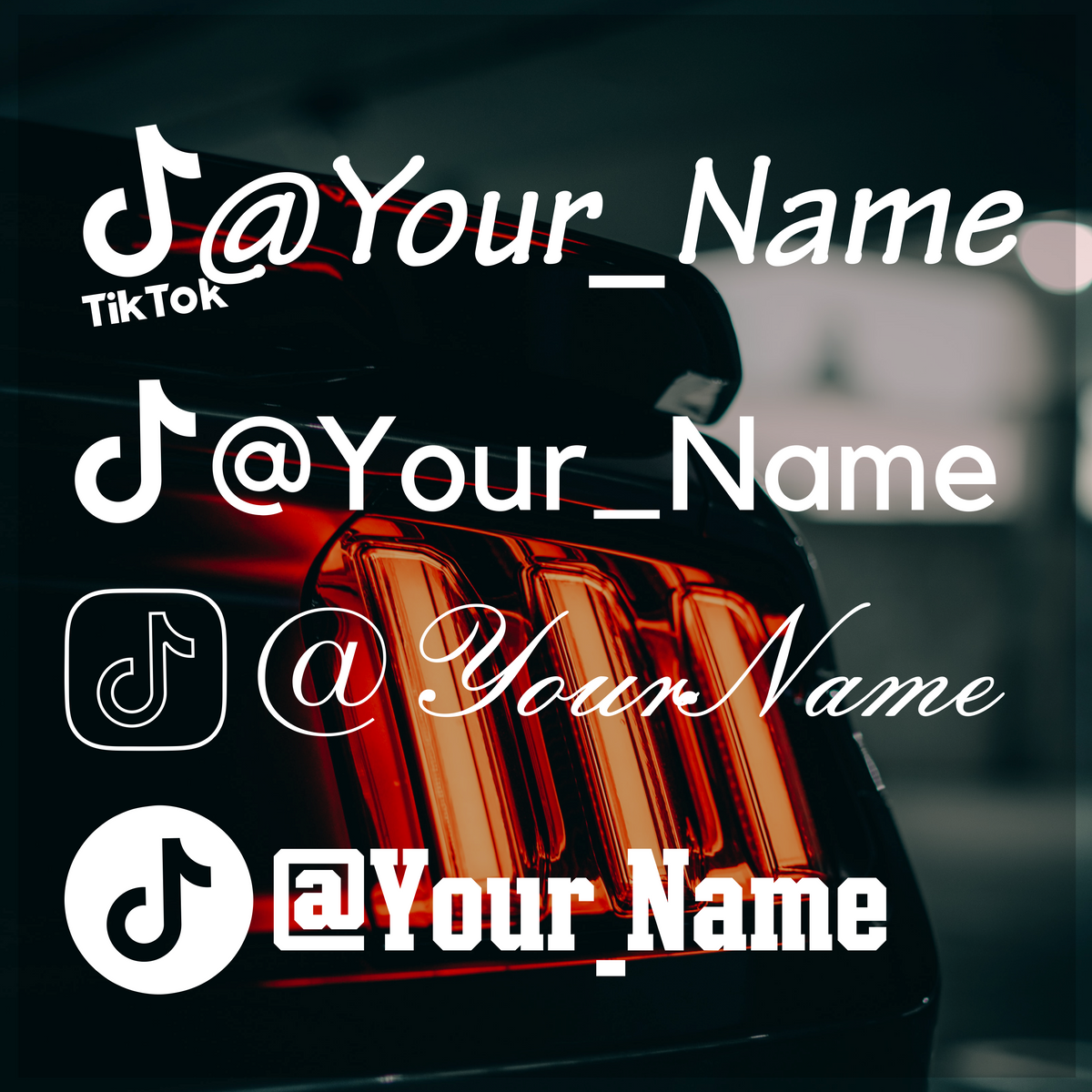 TikTok custom name decals – stickyart